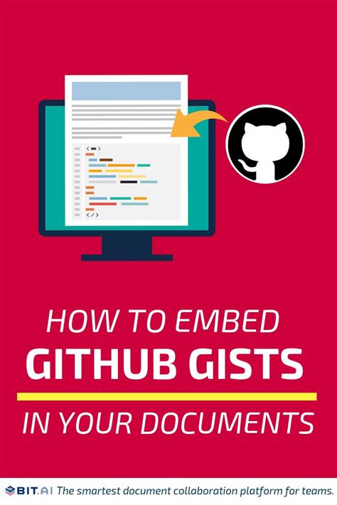 how to embed github gists in your documents github pin github