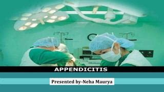 Appendicitis PPTX Digestive Disorders Diseases And Conditions