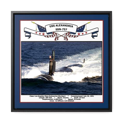 Uss Alexandria Ssn 757 Navy Floating Frame Photo Navy Emporium