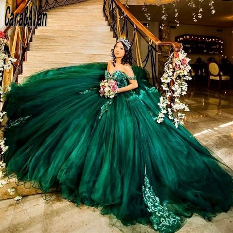 Dark Green Quinceanera Dresses Green Quince Dresses Emerald Green Quinceanera Theme Long