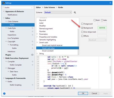 Kotlin Bright Green Highlight In Android Studio Stack Overflow