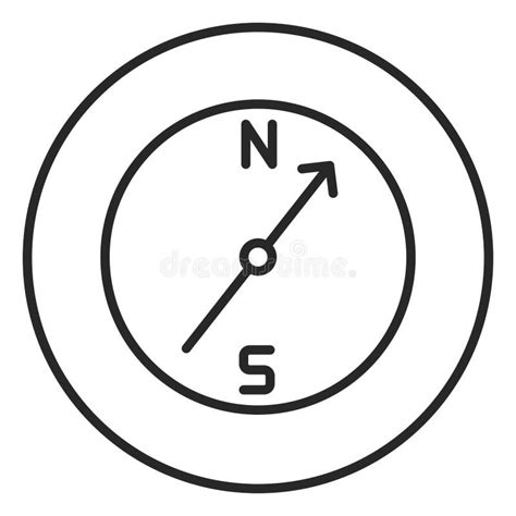 Compass Stroke Icon Logo Illustration Stroke High Quality Symbol