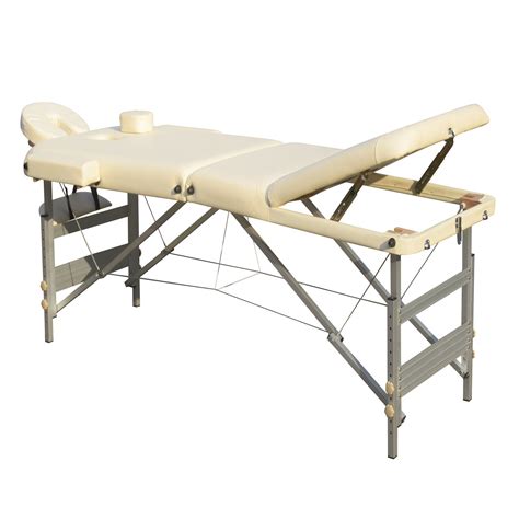 Yes4homes 3 Fold Portable Aluminium Massage Table Massage Bed Beauty T