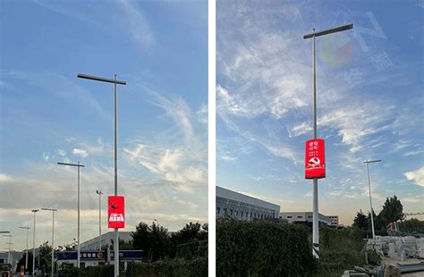 全新设计双面弧形led灯杆屏成功入住青岛黄岛区