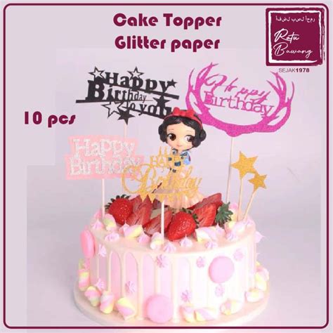 Cod Cake Topper Happy Birthday Cake Topper Kertas 1 Pack Isi