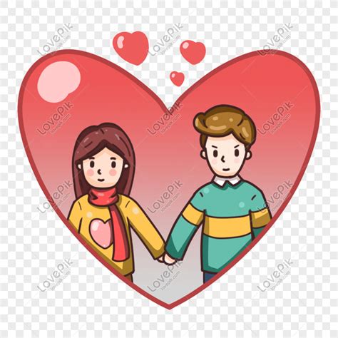คู่รักวันวาเลนไทน์จับมือกัน Png สำหรับการดาวน์โหลดฟรี Lovepik