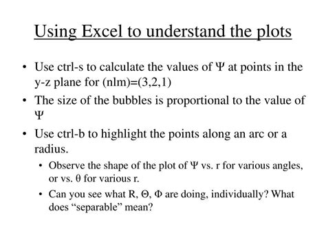Ppt Visualizing Eigenfunctions Wave Functions And Orbitals Excel To