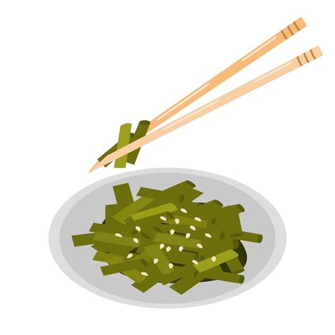 Premium Vector String Beans With Sesame Seeds On Sticks