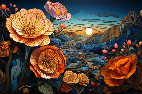 插画美丽的玫瑰花插画图片下载 正版图片600419179 摄图网