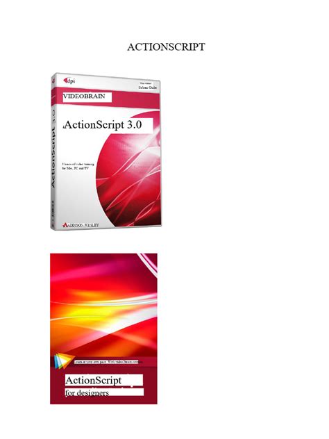 Action Script Pdf Action Script Class Computer Programming