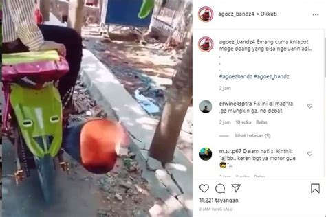 Foto Video Motor Pakai Knalpot Brong Keluarkan Api