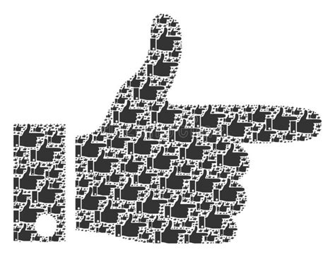 Hand Pointer Right Recursive Composition Of Itself Items Stock Vector Illustration Of