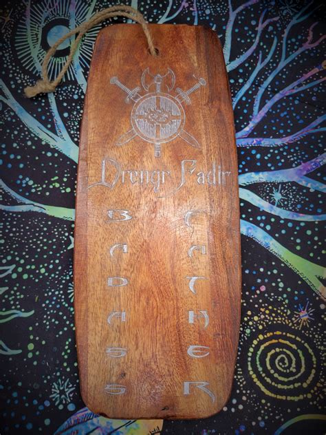 Viking Decor Norse Drengr Fadir Runes With English Translation On
