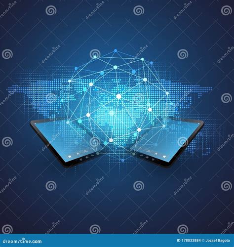 Futuristic Global Technology Networking And Cloud Computing Design