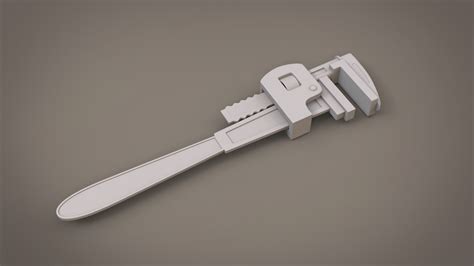 Pipe Wrench 3d Model