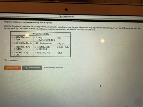 Solved Propose A Synthesis Of Cis 2 Octene Starting From