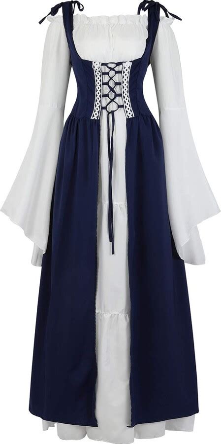 Parlsdy Womens Renaissance Cosplay Costume Medieval Irish Over Dress