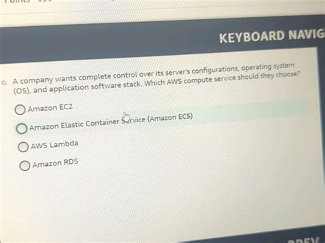Keyboard Navig O A Company Wants Complete Studyx