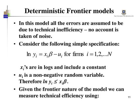 Ppt Efficiency And Productivity Measurement Stochastic Frontier Analysis Powerpoint