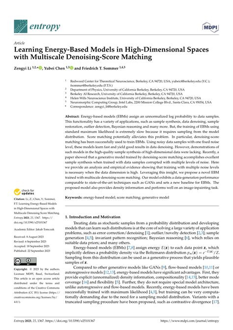 Pdf Learning Energy Based Models In High Dimensional Spaces With