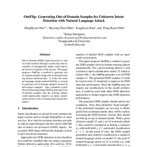 Outflip Generating Examples For Unknown Intent Detection With Natural