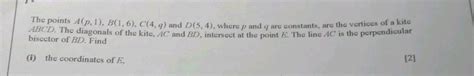 the points a p 1 b 1 6 14 q and d s 4