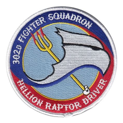 302 Fs Hellion Raptor Driver Patch 302nd Fighter Squadron Patches