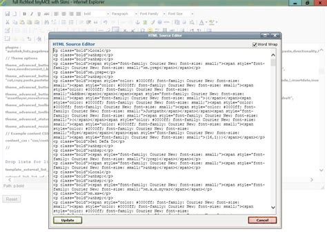 advanced richtext editor tinymce visual foxpro codes