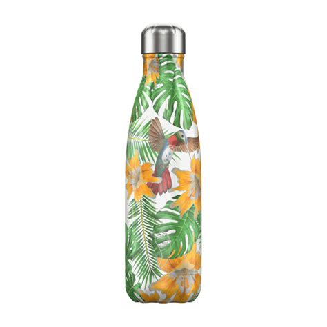 Chillys Bottles Tropical Flower Flask 500ml Cb04tflow