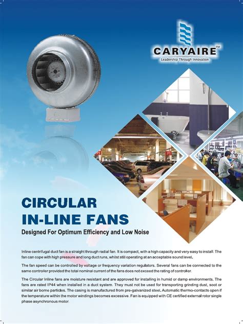 Caryaire Circular Inline Fan Pdf