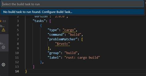 No Build Tasks To Run In Vscode For Rust Rrust