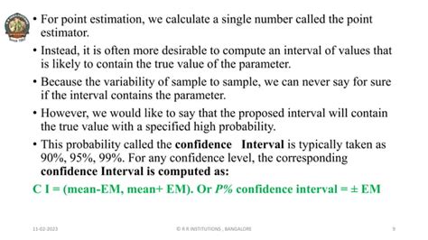 Statistical Parameters Estimation Confidence Regionpptx