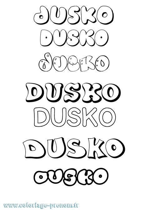 Coloriage Du Prénom Dusko à Imprimer Ou Télécharger Facilement
