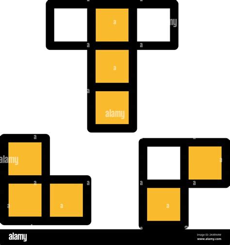 Tetris Game Illustration Vector On A White Background Stock Vector