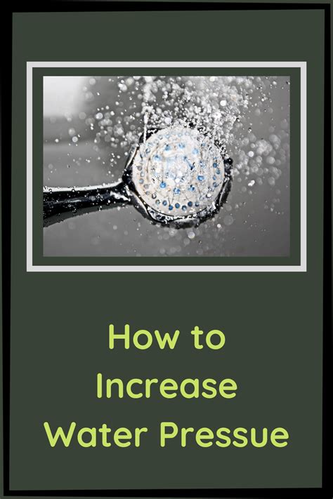 How To Increase Water Pressure In Shower