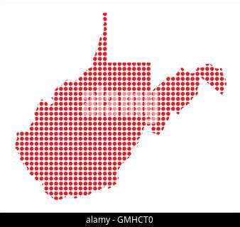 West Virginia Map Outline State Vector Illustration Stock Vector Image