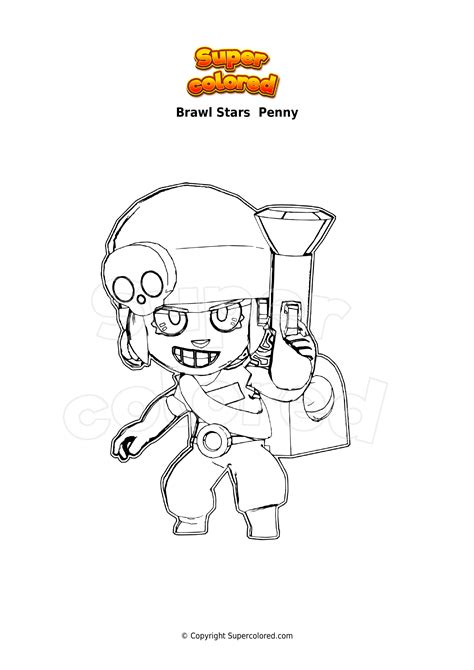 Coloring Page Brawl Stars Penny Coloring Pages Penny Brawl Porn Sex Picture