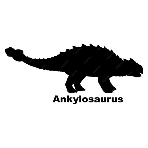 Premium Vector Dinosaur Ankylosaurus Silhouette Dinosaur Monogram