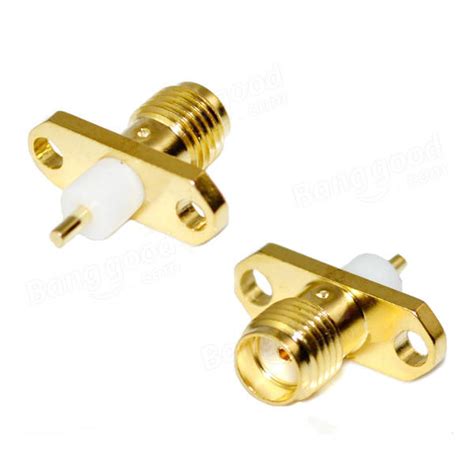 Sma Female With 2 Holes Flange Mount Panel Connector Us189