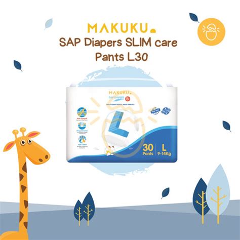 Jual MAKUKU SAP DIAPERS SLIM CARE PANTS L30 Kota Tangerang RAJASUSU