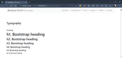 Internet Explorer 11 And Polyfills For Bootstrap 5 Twbs Discussion