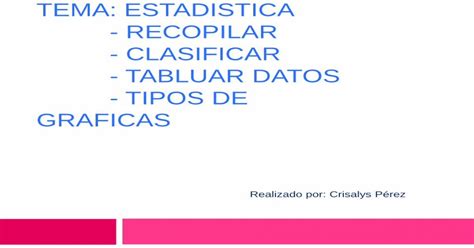 Tema Tipos De Gráficas Pdf Document