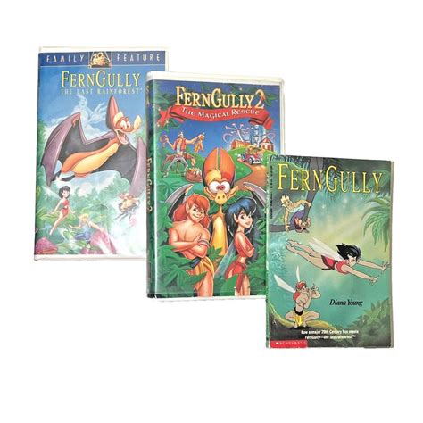 Fern Gully Fern Gully 2 Vhs And Movie Novelization Book By Diana Young