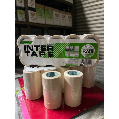เทปกาวย่นพ่นสี Inter Tape กระดาษกาวสำหรับพ่นสีขนาด3 4 นิ้ว ยาว 10 หลา 1