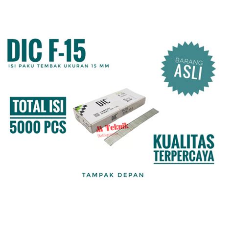 Jual Isi Mata Paku Tembak Dic F 15 Refill Air Nailer F15 Staples F 15