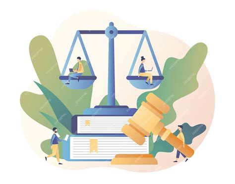 Concepto De Ley Y Justicia Escalas De Justicia Juez Y Mazo De Juez