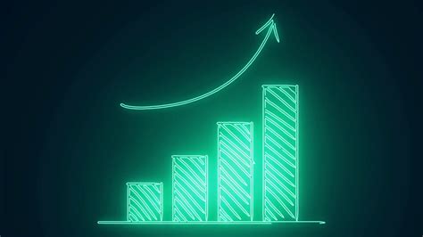 Futuristic Bar Graph Showing Uptrend Growth Stock Motion Graphics Sbv