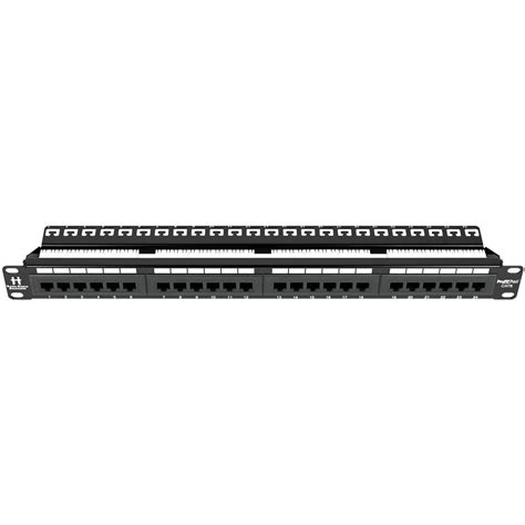 1U ProFIT Keystone Patch Panel 24 Port Pre Loaded With CAT5E 110 Punchdown Keystones NSI