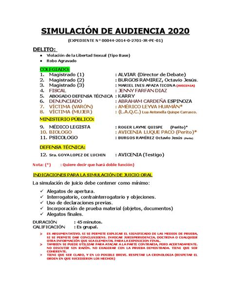 Simulación Exp 00044 2014 0 2701 Jr Pe 01 Pdf Testigo Experto
