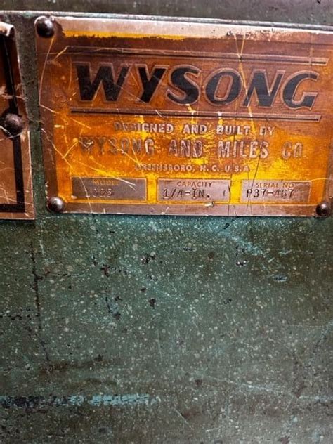 Wysong X Mechanical Shear Pearl Equipment Company